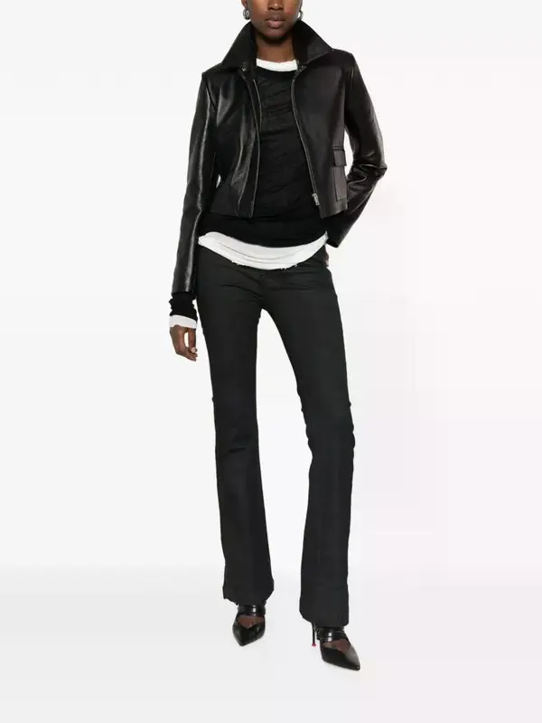 THOM KROM Coated Flared-leg Trousers