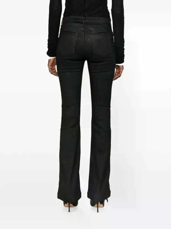 THOM KROM Coated Flared-leg Trousers