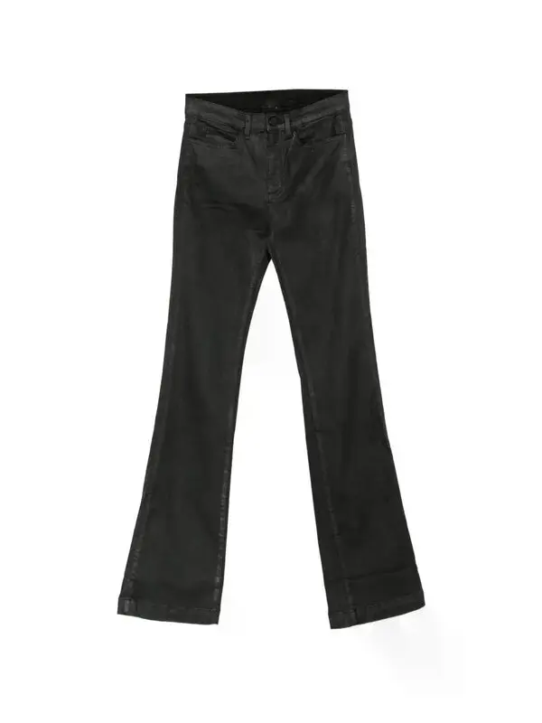 THOM KROM Coated Flared-leg Trousers - Black