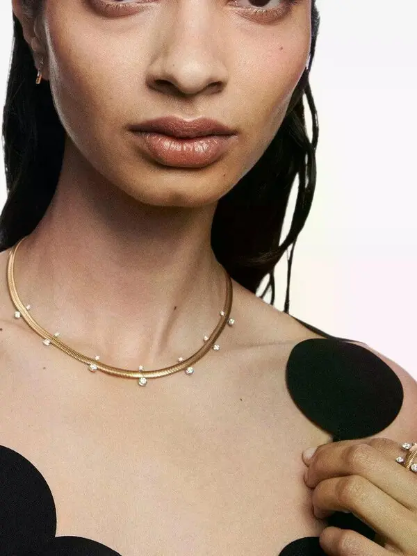 Nikos Koulis Feeling Diamond And Enamel Necklace