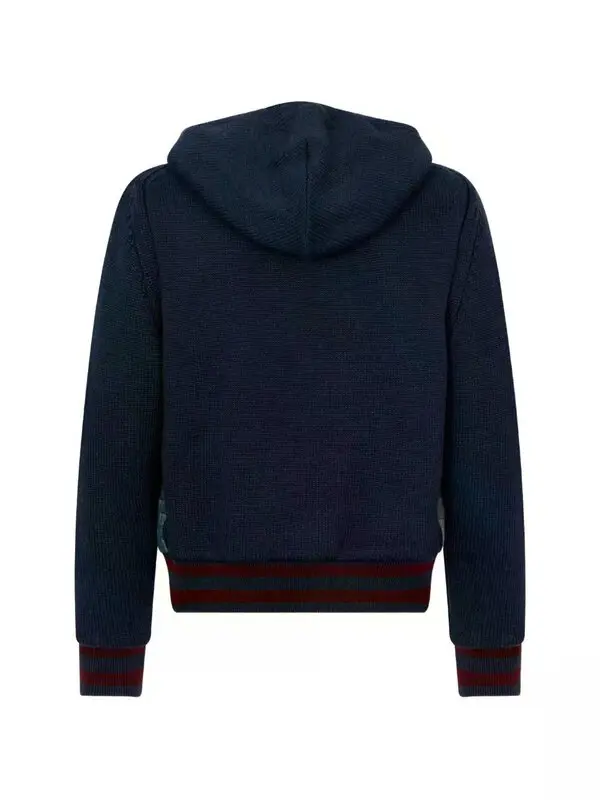 Dsquared2 Monogram Zipped Cardigan With Hood