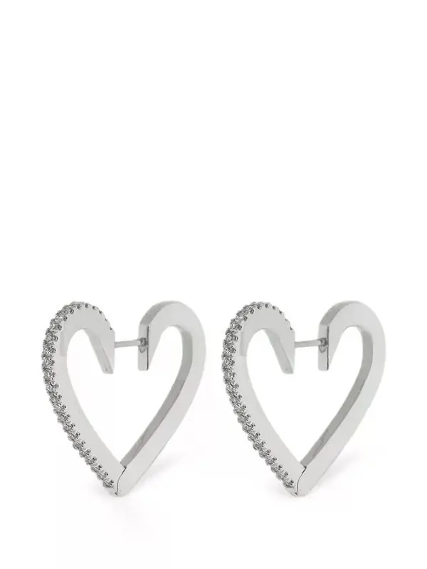 CADAR Endless Heart Diamond Hoop Earrings