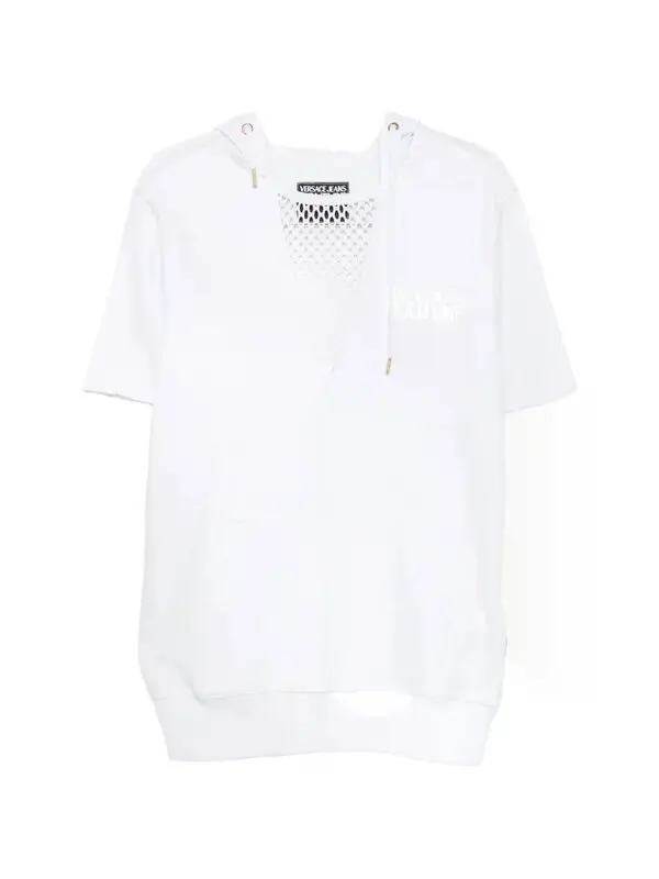 Versace Mesh-insert Short-sleeve Hoodie