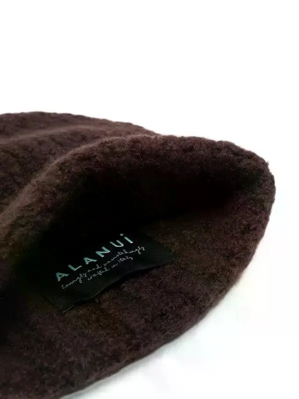 Alanui Ribbed-knit Cashmere Beanie Hat - Brown