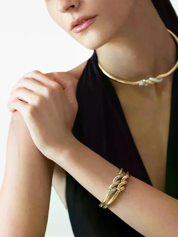 David Webb Twisted Nail Cuff Bracelet In 18k Yellow