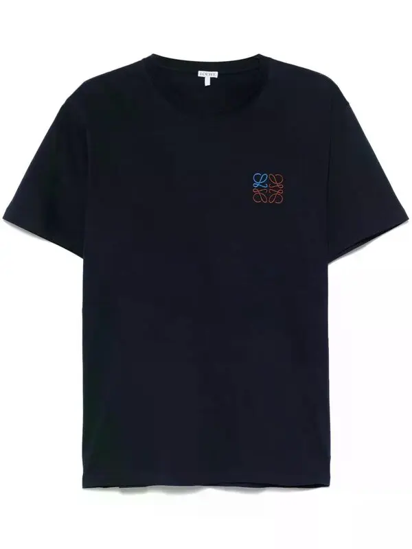 Loewe Anagram-embroidered T-shirt - Blue