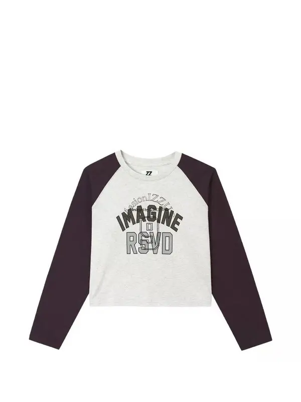 Izzue Raglan-sleeve Graphic-print T-shirt - Grey