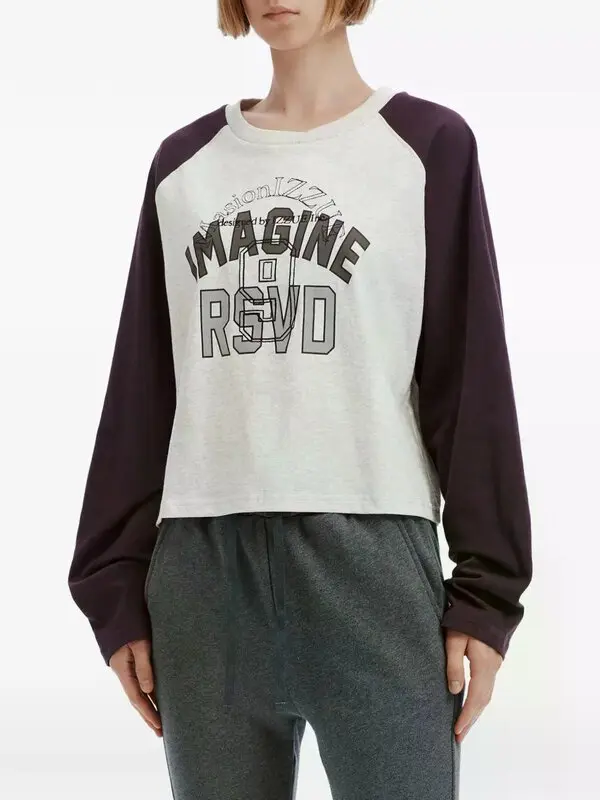 Izzue Raglan-sleeve Graphic-print T-shirt