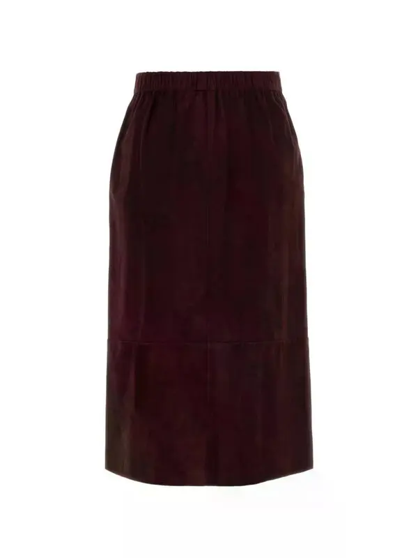 Max Mara Gazza Suede Skirt - Red
