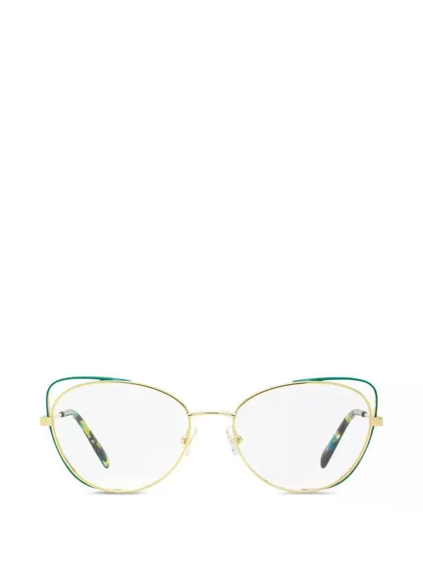 Emilio Pucci Floating Rim Oval Eyeglasses - Gold