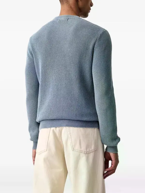 Guess Ribbed-knit Logo-patch Sweater