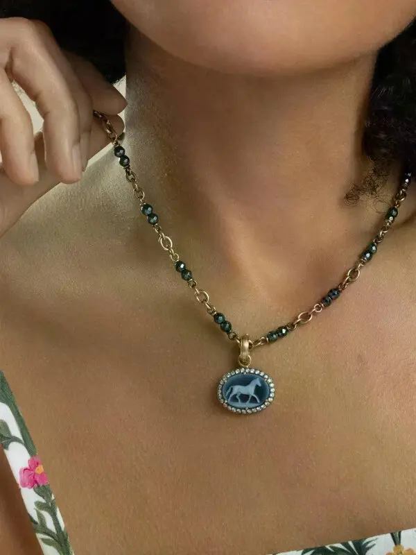 SYLVA & CIE Hematite Bead Necklace