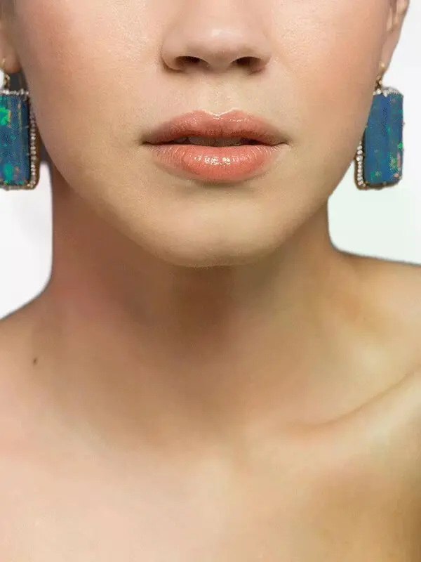 SYLVA & CIE Opal And Diamond Drop Earrings