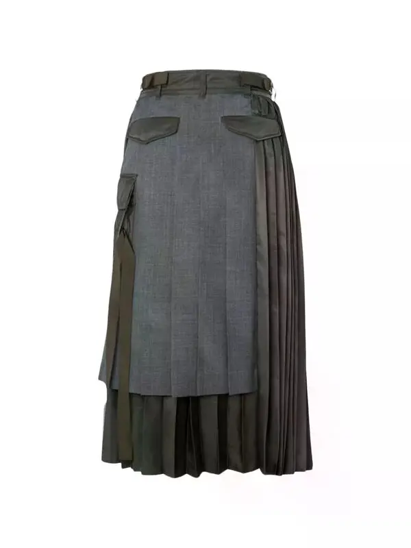 Sacai Pleated Panelled Skirt