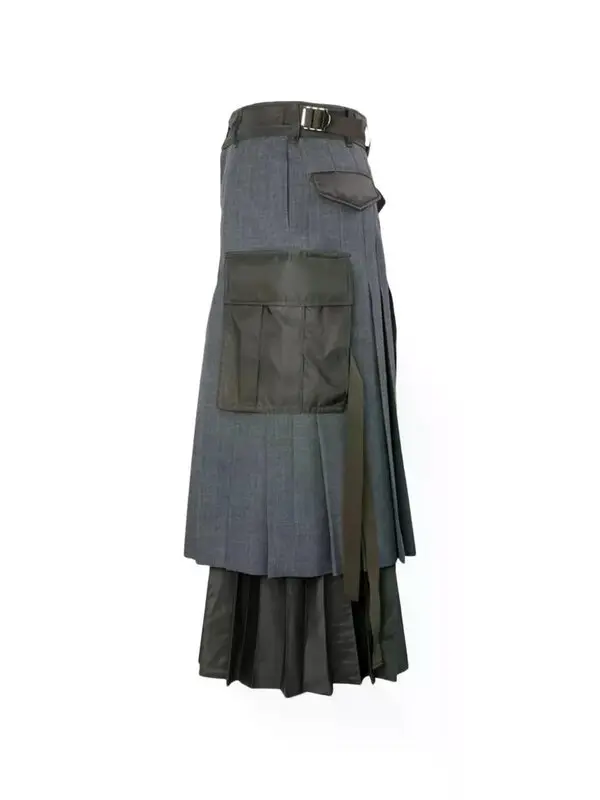 Sacai Pleated Panelled Skirt