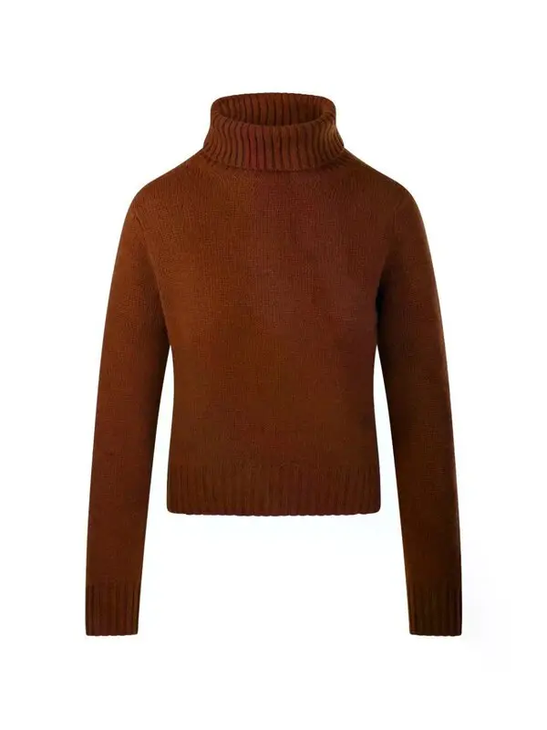 BEYOU Roll-neck Ribbed-trim Jumper