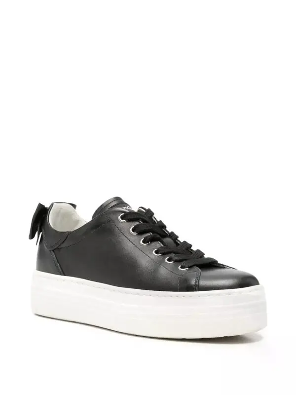 NEROGIARDINI Platform Bow Detail Sneakers - Black