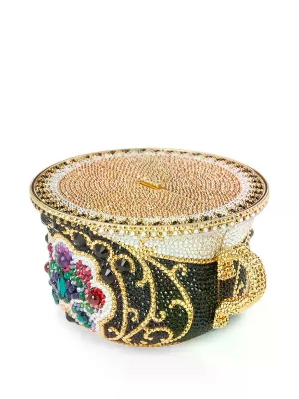 Judith Leiber Teacup Crystal Embellished Clutch Bag