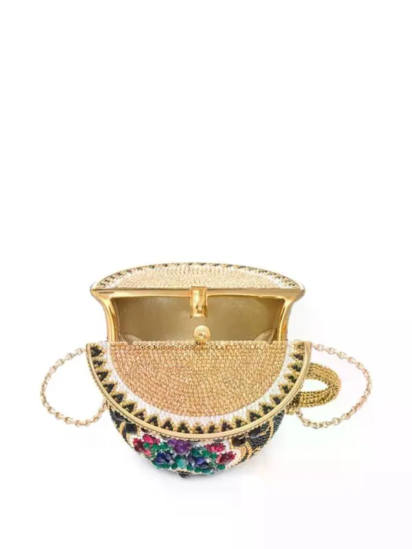 Judith Leiber Teacup Crystal Embellished Clutch Bag