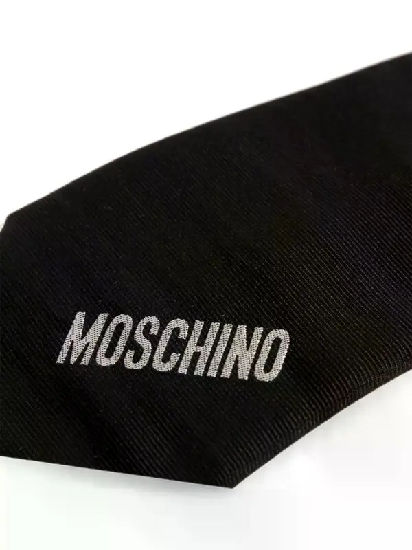 Moschino Logo-embroidered Silk Tie