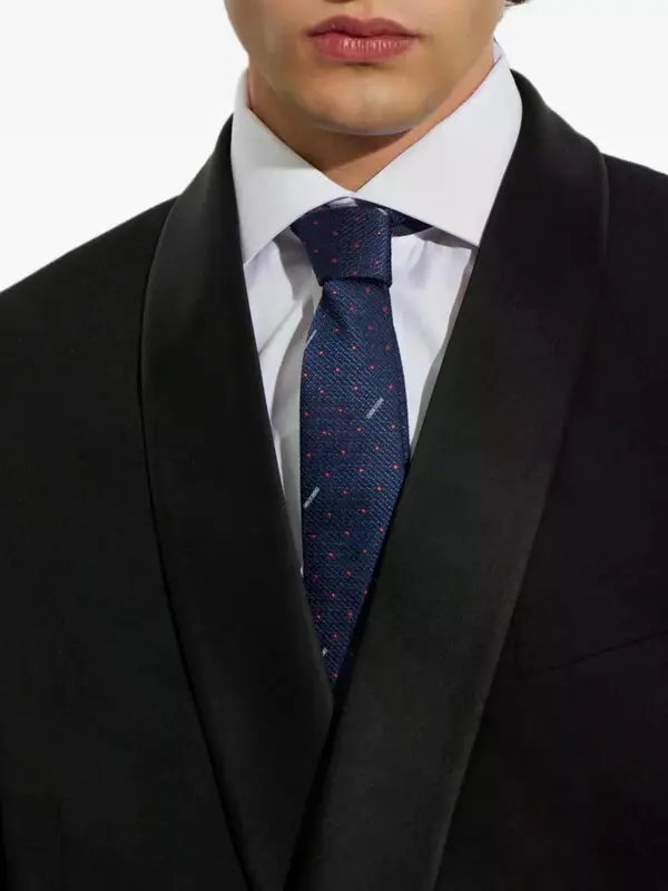 Moschino Polka-dot Logo-embroidered Tie