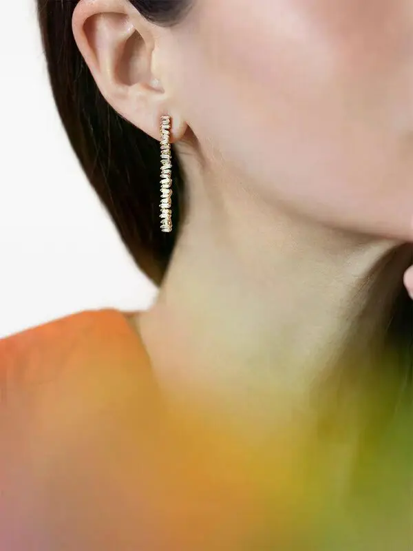 SUZANNE KALAN Midi Tennis Drop Diamond Earrings