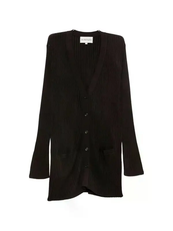 Eric Bompard Ribbed Knit V-neck Cardigan
