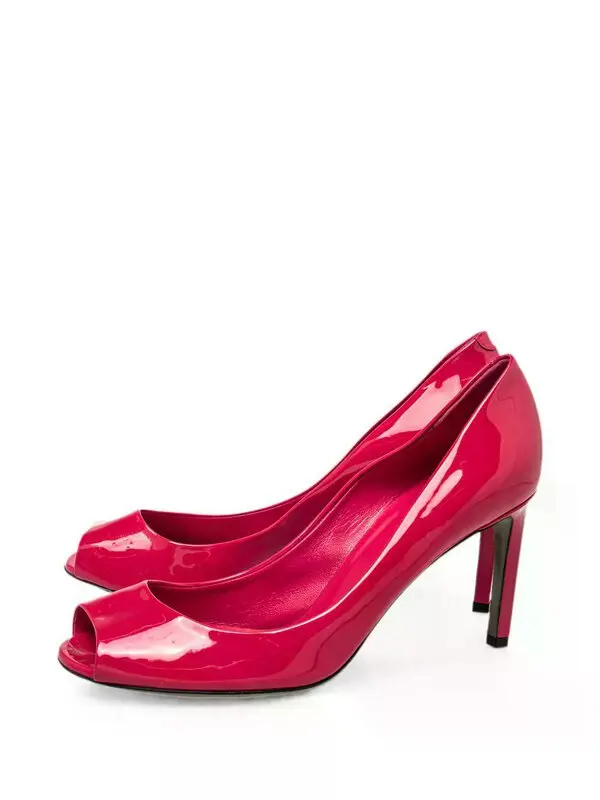Gucci Peep-toe Patent Leather Pumps