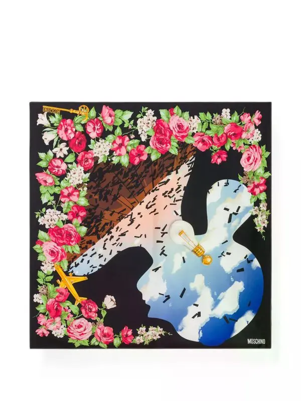 Moschino Graphic-print Silk Scarf