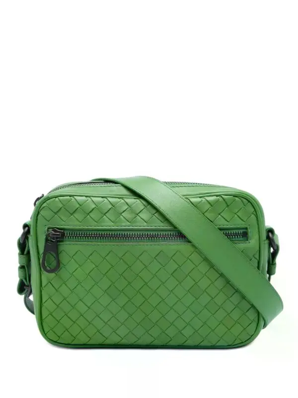 Bottega Veneta 2012-2026 Nappa Intrecciato Camera Bag Crossbody Bag - Green
