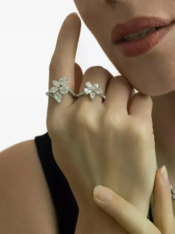 ZYDO Diamond Flower Ring