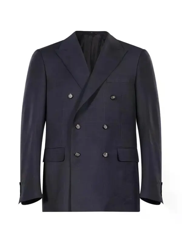 Canali Check-pattern Double-breasted Suit