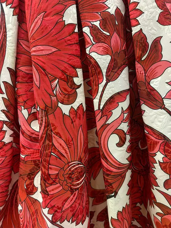LUNATICA MILANO A-line Midi Skirt In Floral Jacquard