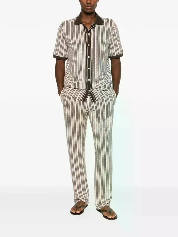 MC2 SAINT BARTH Marettimo Striped Knit Polo Shirt