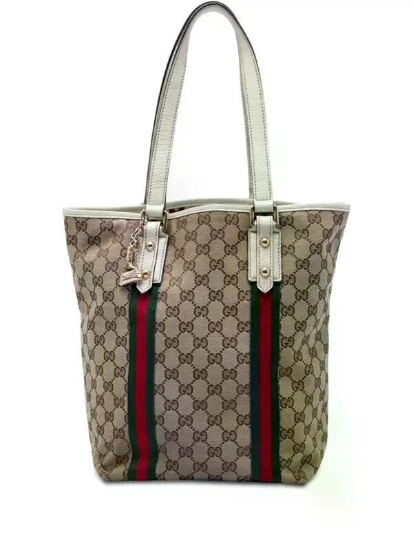 Gucci 2000-2015 Gg Canvas Web Jolicoeur Tote Bag
