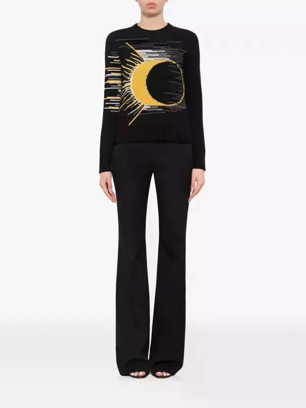 Alexander McQueen Celestial Intarsia Crew Neck Sweater