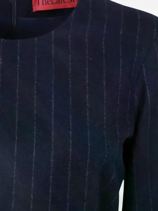 THELATEST Pinstripe-pattern Long-sleeve Top