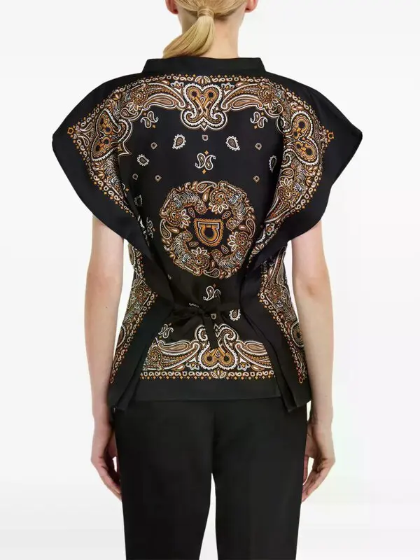 FERRAGAMO Arabesque Print Poncho