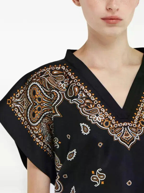 FERRAGAMO Arabesque Print Poncho