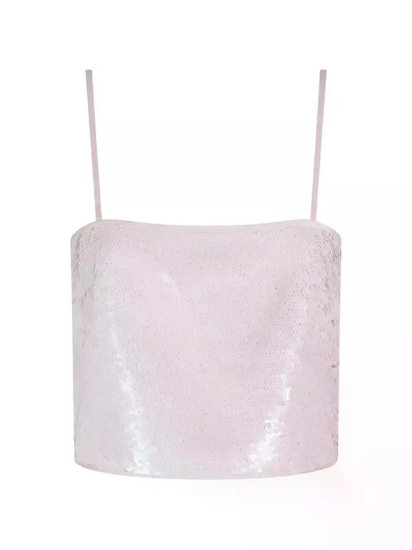 ISABELLE BLANCHE Sequin-embellished Camisole Top - Pink