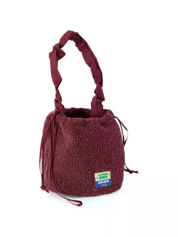 American Vintage Fleece Drawstring Bucket Bag