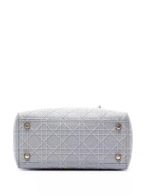 Dior 2020 Medium Canvas Cannage Lady D Lite Satchel