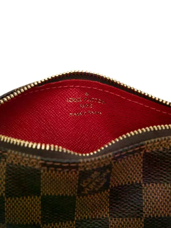 LOUIS VUITTON Damier Ebene Papillon Pochette Handbag - Brown