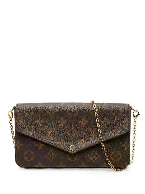 LOUIS VUITTON 2021-2026 Monogram Pochette Felicie Crossbody Bag - Brown