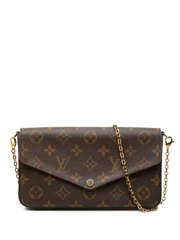 LOUIS VUITTON 2021-2026 Monogram Pochette Felicie Crossbody Bag - Brown