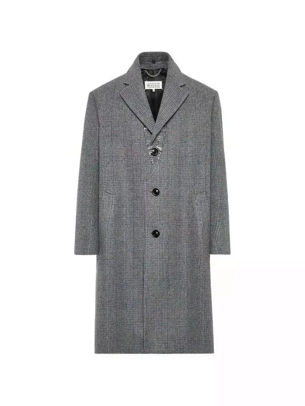 MAISON MARGIELA Check Frayed Coat