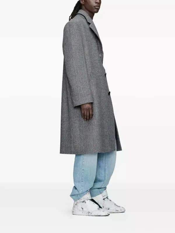 MAISON MARGIELA Check Frayed Coat