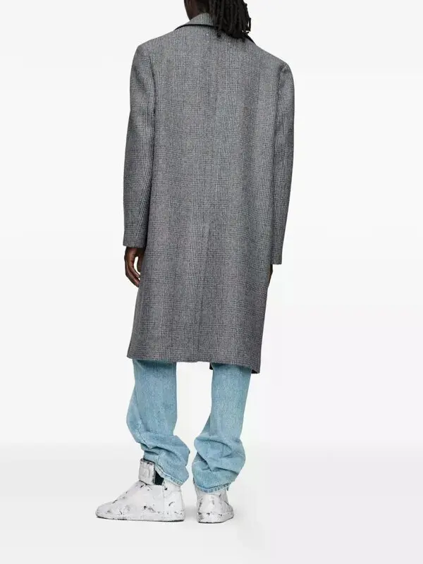 MAISON MARGIELA Check Frayed Coat