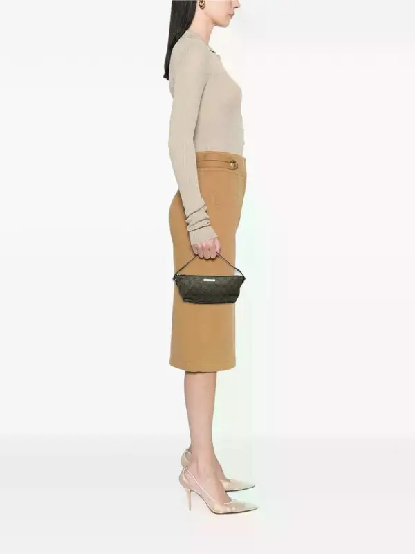 Gucci 2000-2015 Gg Denim Boat Shoulder Bag - Grey