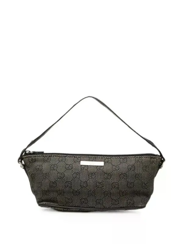 Gucci 2000-2015 Gg Denim Boat Shoulder Bag